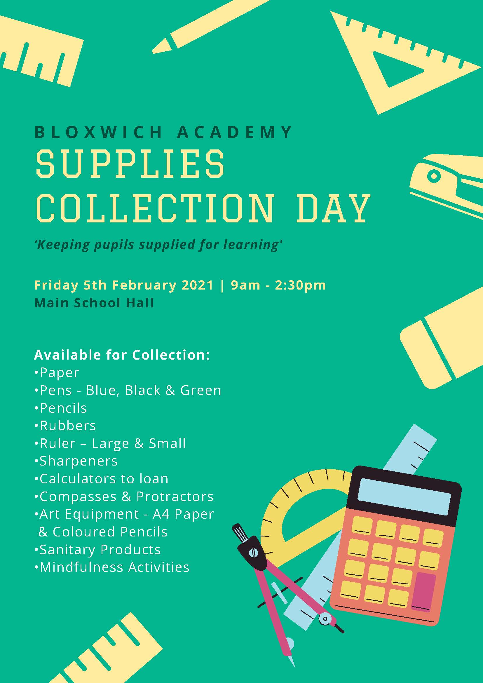 Supplies Collection Day - Bloxwich Academy