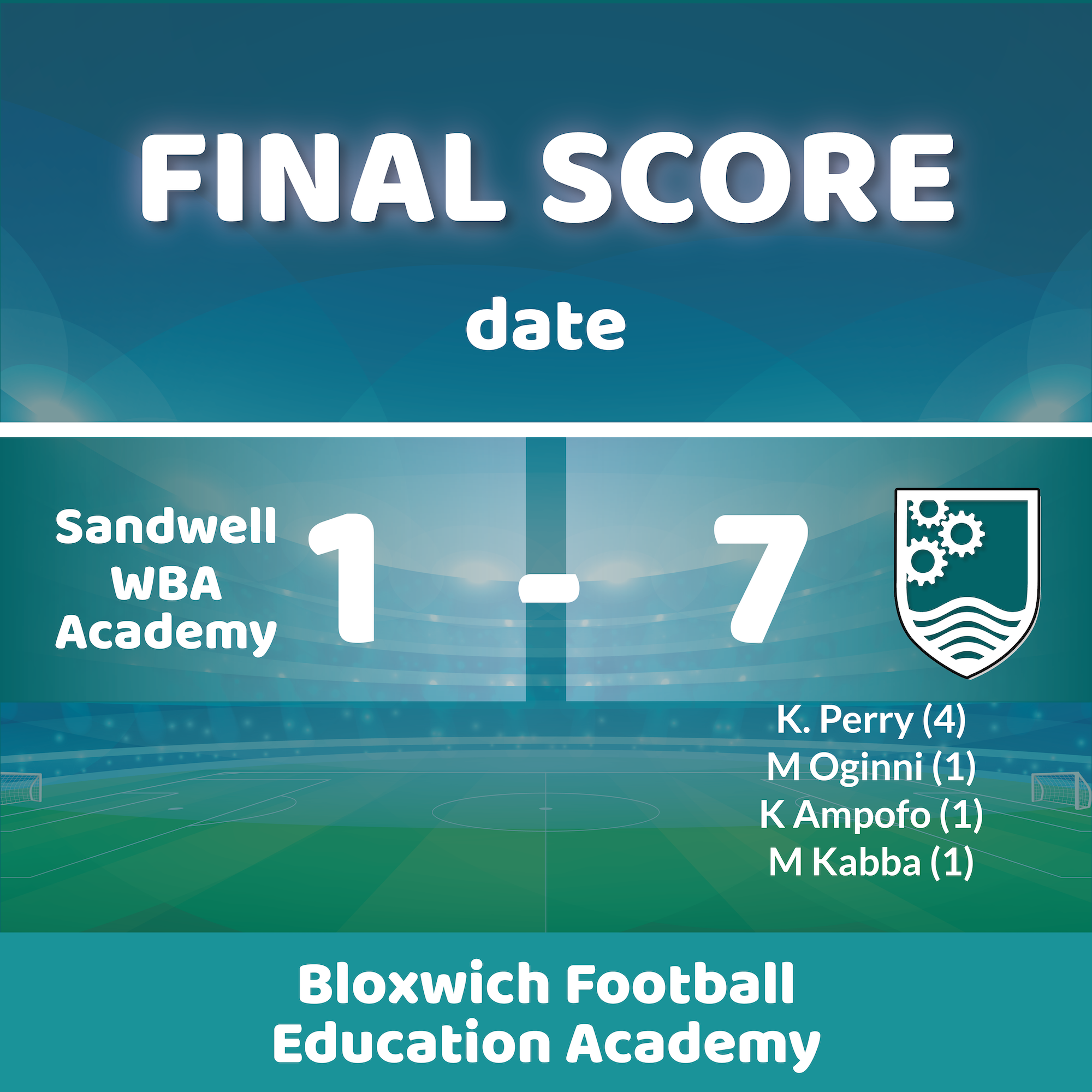 Sixth Form Football Academy Result Vs Sandwell - Bloxwich Academy