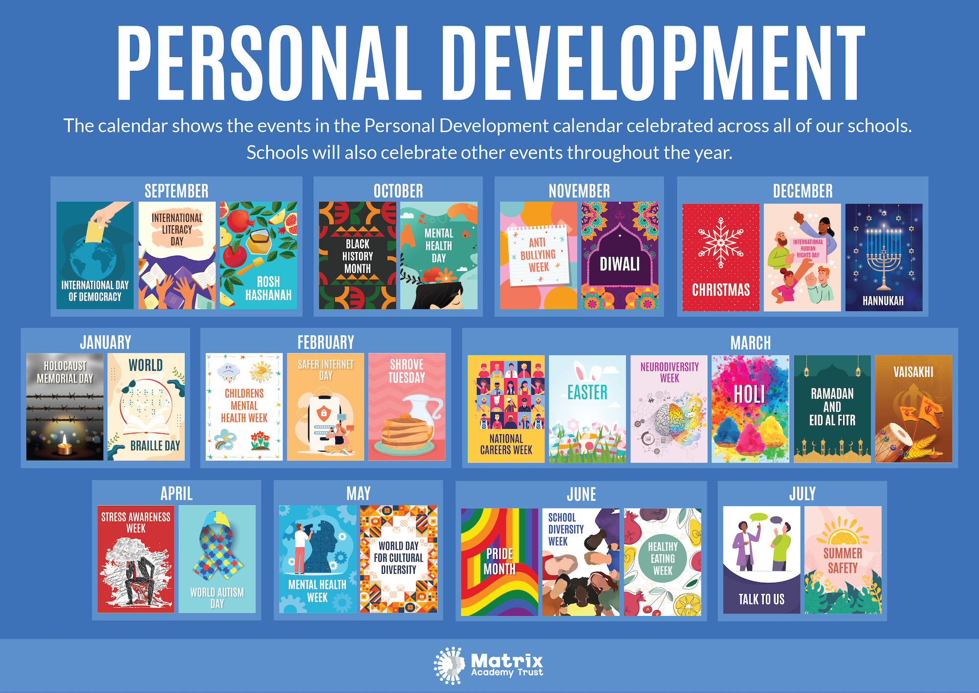 Personal Development Calendar - Bloxwich Academy